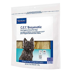 Virbac CET Enzymatic Oral Hygiene Chews for Dogs, Beef, 8.5 ounces