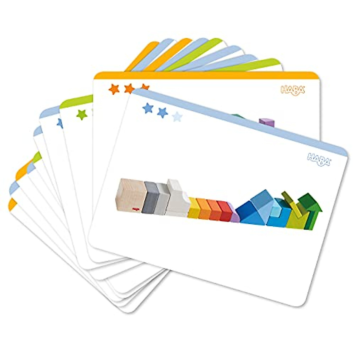 HABA Chromatix Wooden Blocks - 19 Piece Building Block Set - for Children Ages 3+