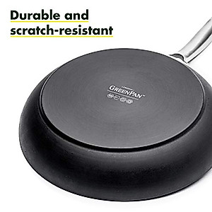 GreenPan Paris Pro Hard Anodized Healthy Ceramic Nonstick, 11 Piece Cookware Pots and Pans Set with Stainless Steel Lids, PFAS-Free, Dishwasher Safe, Grey