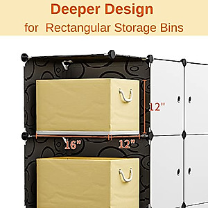 KOUSI Large Cube Storage -(12 Cubes) Organizer Shelves Clothes Dresser Closet Storage Organizer Cabinet Shelving Bookshelf Toy Organizer (42"x18"x56")