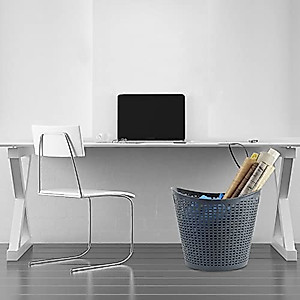 Zerdyne 6-Pack Large Storage Basket, 30 L Plastic Laundry Hamper/Laundry Basket, Gray