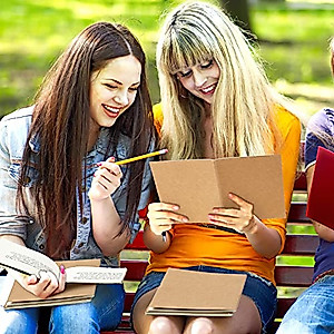 30 Pack A5 Kraft Notebooks, Composition Notebooks, Unlined Blank Journals Bulk Sketch Notebooks , 60 Pages Paper Sketch Notebook for Kids Women Men Boy Girls, School Office Supplies (Kraft Color)