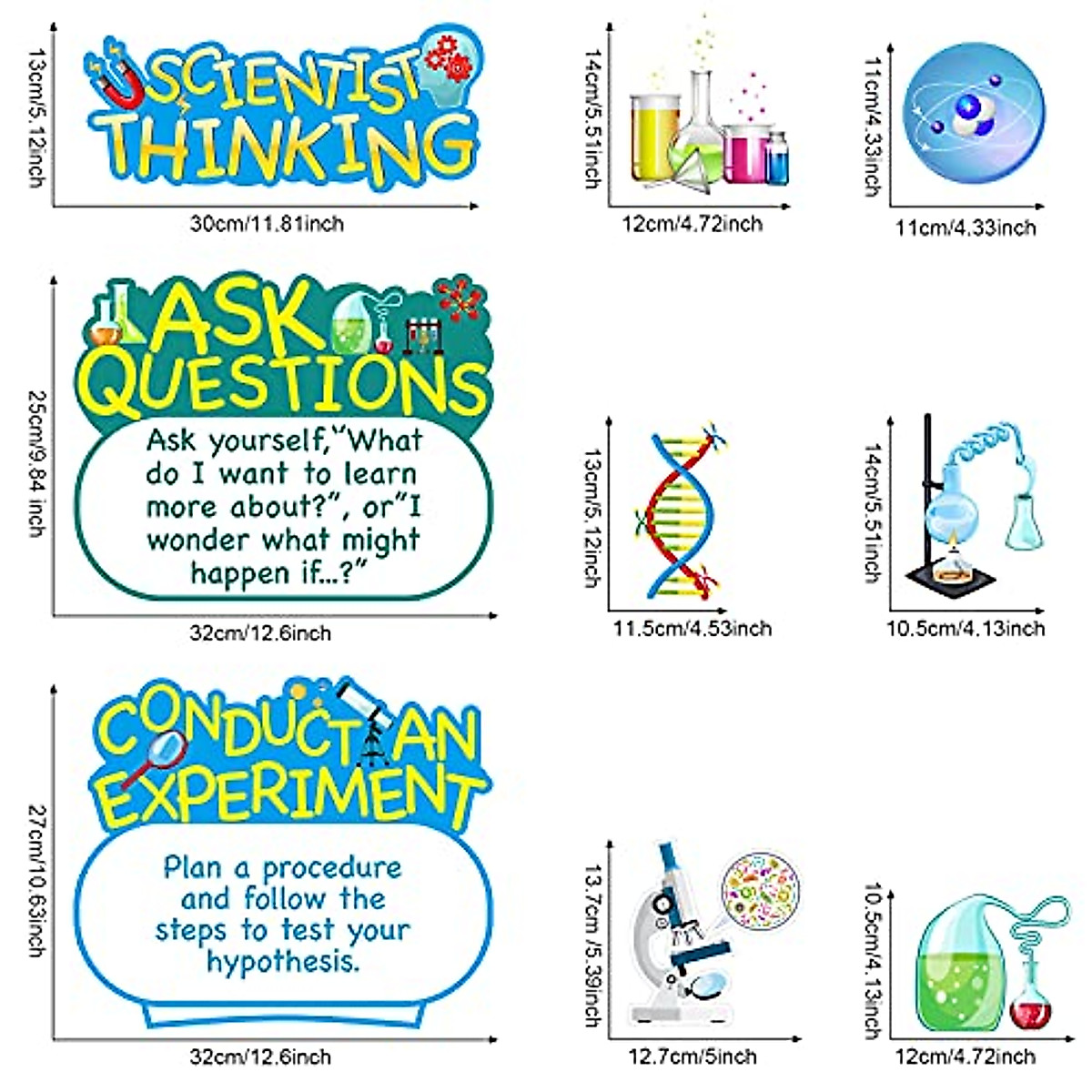 Science Bulletin Board Set - 25 Pieces for Education & Parties