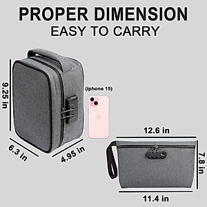 TARFEPA Large Water-Resistant Storage Box with Combination Lock, Portable Storage Case, Ziplock Bag Organizer Lockable Bag for Home and Travel Great Gifts for Women/Men