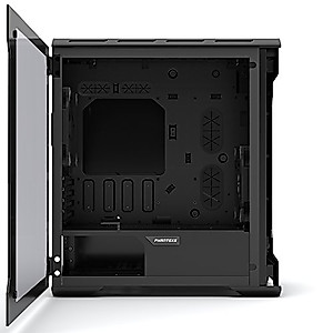 Phanteks (PH-ES314ETG_BK) EVOLV mATX Tempered Glass Edition Aluminum Exterior RGB LED Illumination Micro Tower Case, Satin Black