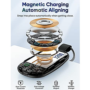 Portable Charger for Apple Watch, 1200mAh Magnetic Keychain Wireless Power Bank Watch Charger for iWatch Series 8/UItra/7/6/SE/5/4/3/2