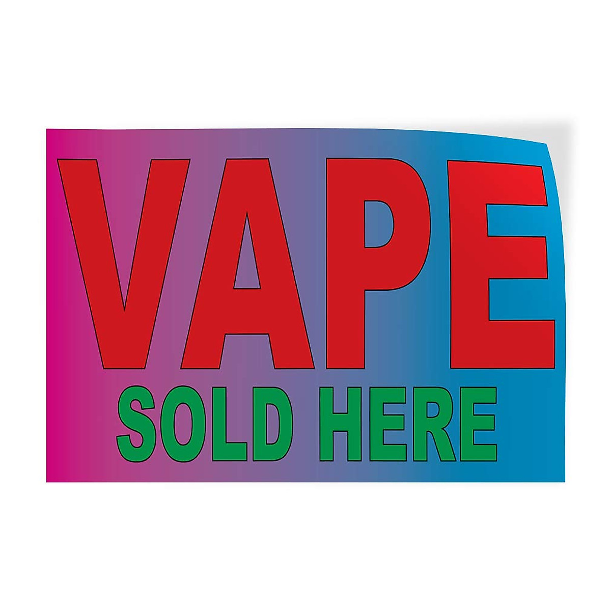 Decal Stickers Multiple Sizes Vape Sold Here Red Green Industrial Vinyl Safety Sign Label Business 36x24Inches