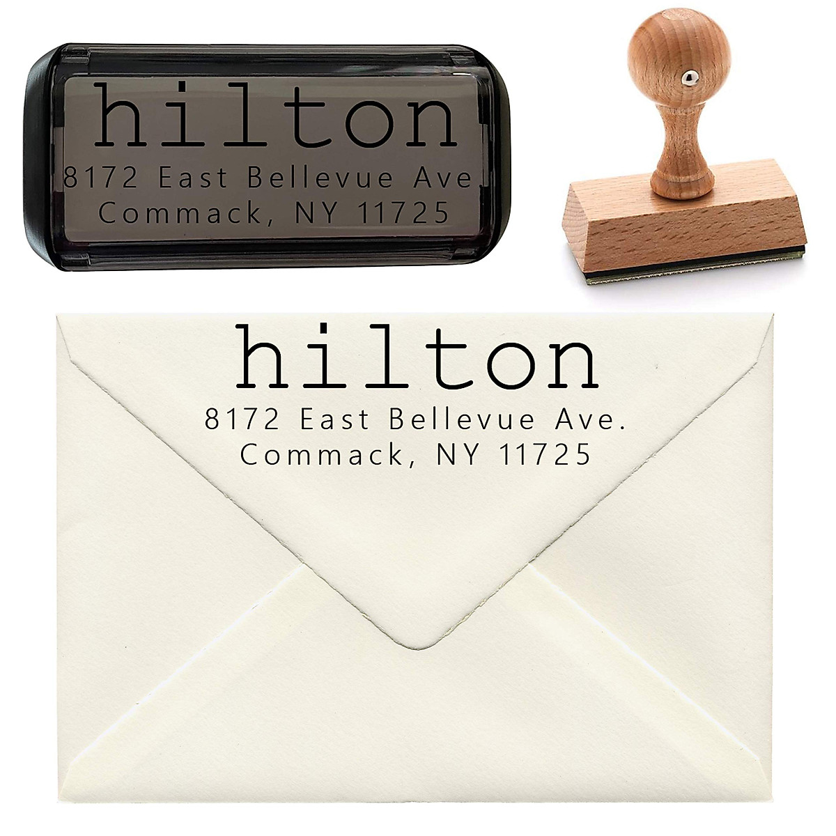 Custom Return Address Stamp | Self Inking Return Address Stamps | Personalized Address Stamp Pickled Stamps (Design 3)