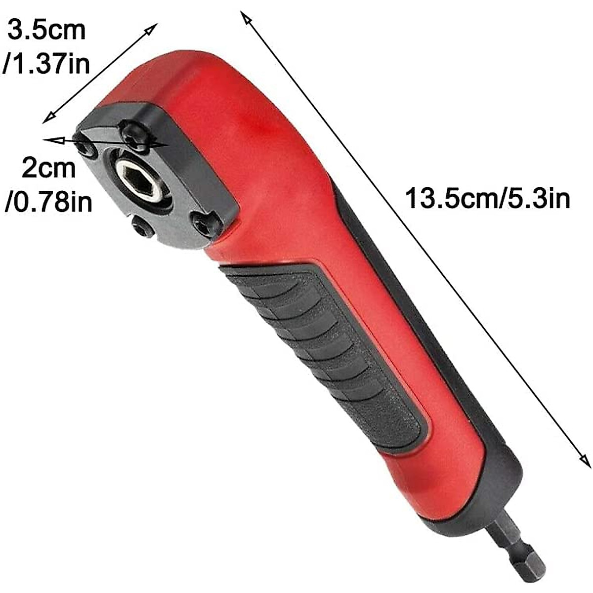 Right Angle Attachment Electric Screwdriver Repair 90 Degree Corner Device Screwdriver Socket Adapter Drill Bit Corner Adapter, ABS Handle