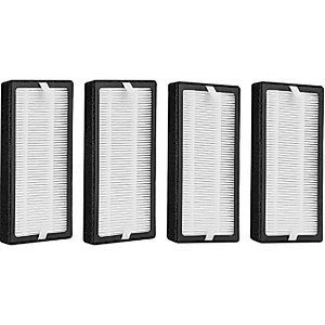 4 Pack of AP-DT10FL True Hepa Replacement Filter Compatible with HomeMedics TotalClean Desktop Air Purifier Models AP-DT10BK and AP-DT10WT. Compare to Part # AP-DT10FL