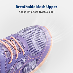 DREAM PAIRS Boys Girls Sneakers Kids Tennis Running Shoes EZ-ONs EZ-Plays Athletic Sport Gym Lightweight Breathable Shoes,Size 2 Little Kid,Purple/Pink,SDRS2326K