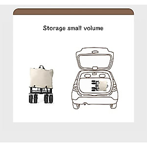 Wagon Stroller,150L Collapsible Wagons Carts with Big Wheels Heavy Duty Foldable Beach Wagon for Sand, Super Large Capacity Utility Wagon for Garden O