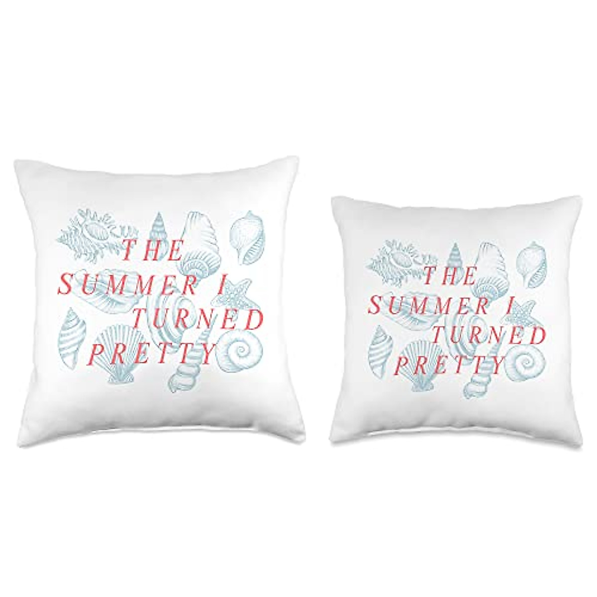 The Summer I Turned Pretty Shells Throw Pillow, 16x16, Multicolor