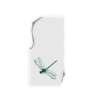 OTVEE Beautiful Flying Green Dragonfly Towels Hand Washcloths 30x15 inch Polyester Fingertip Towel for Home Hotel Bathroom Decoration