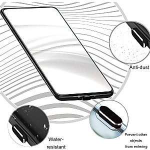 VIWIEU USB C Anti Dust Plugs Protector, Waterproof C Port Cover Cap Phone Charm 4 PCS Compatible with iPhone 15 Plus Pro Max Samsung Galaxy S24/S23/S22/S21/S20 Ultra Earbuds Wireless Charging (Black)