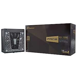 Seasonic PRIME 1000 Gold SSR-1000GD 1000W 80+ Gold ATX12V & EPS12V Full Modular 135mm FDB Fan Power On Self Tester Power Supply
