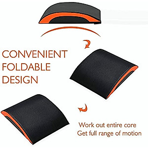 Max4out Ab Exercise Mat -Abdominal & Core Trainer Pad for Full Range of Motion, Portable Padded Shaped with Curved Back and Lumbar Support, Workouts Equipment for Sit Up, Push-Ups, Crunches