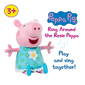 Peppa Pig Ring Around the Rosie 13-inch Singing Plush Stuffed Animal, Interactive Toy, Kids Toys for Ages 3 Up by Just Play