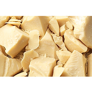 Raw Cocoa Butter 5 lbs. Bulk - 100% Pure Natural Unrefined FOOD GRADE Arriba Nacional Cacao Bean, Great For Chocolate Making, Soap, Lip Balm and Moisturizer For DIY Body Butters