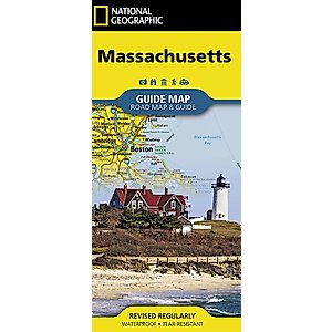 Massachusetts Map (National Geographic Guide Map)