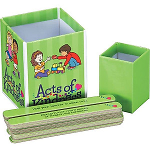 Really Good Stuff Acts of Kindness Double Cup Management System – Encourage Mindfulness, Acts of Kindness Among Students – Includes 30 Unique Write-On/Wipe-Off Sticks with a Customizable Blank Side