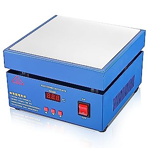 Soiiw Upgraded 110V 850W Soldering Hot Plate LED Microcomputer Electric Preheat Soldering Station Welder Hot Plate Rework Heater Lab 200X200mm Plate