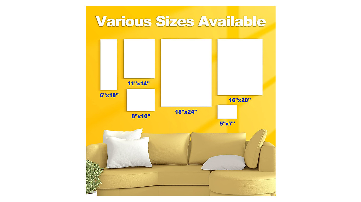 Professional Cotton Canvas Boards - 18x24 Inch Painting Canvases