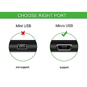 DEEIRAO 1x Micro USB 5pin to 3.5mm Audio Port Cable and USB-A Charge Cord for Bluetooth Speaker (Micro USB)