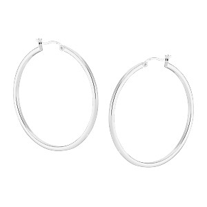Silpada 'Winning Streak Tube Hoop Earrings' in Sterling Silver