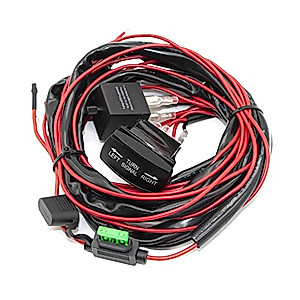 Universal ATV UTV Rocker Switch Turn Signals Street Legal Kit Side by Side Turn Signal Light Flasher Relay Wire Harness for Polaris RZR Ranger Turbo Can-Am (Non-Backlit, Green)