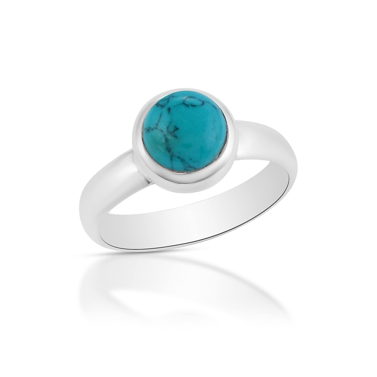 925 Sterling Silver Ring For Womens Natural Pearl Ring Sterling Silver Boho Ring June Birthstone Round Gemstone Ring