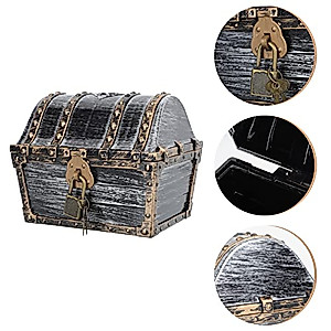 Cabilock Plastic Storage Bins Plastic Storage Bins Travel 2pcs Pirate Treasure pirate treasure chest antique treasure pirate jewelry keepsake Chest : Vintage Jewelry