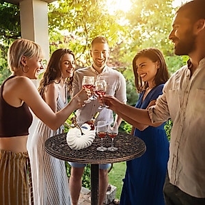 Wuuhan Outdoor Bistro Pub Table, Round Patio Bar Cast Aluminum Tall Outdoor Table Bistro Table Outdoor Furniture Garden Table 27.5 * 27.5 * 40inch（Antique Bronze