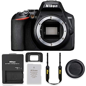 Nikon D3500 DSLR Body Only Camera Bundle + Accessory Kit Including Photo & Video Editing Software Package (Renewed)