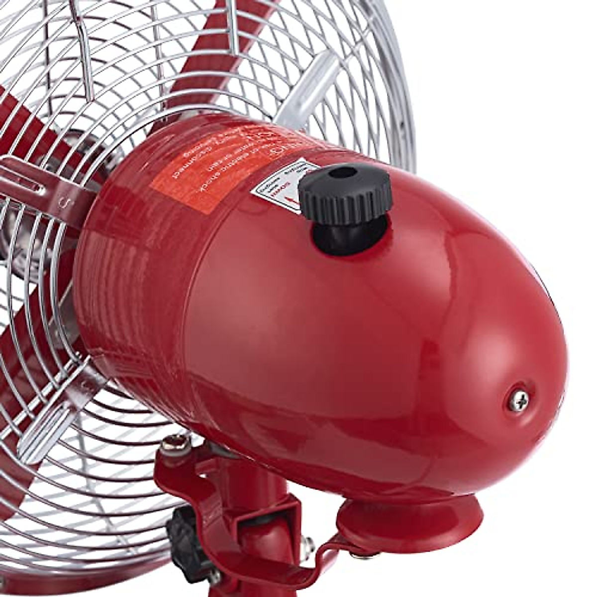 Better Homes & Gardens Retro Table Fan, 3-Speed Metal Tilted-Head Oscillation, 8-Inches (red)
