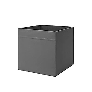 Cloth Storage Bins 13x15x13, Foldable Cubes Box Baskets Containers Organizer for Drawers, Home Closet, Shelf, Nursery, Cabinet, Large Set of 2 (Dark Gray)