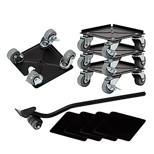 WEPUMP Furniture Movers with Wheels & Furniture Lifter Set, 360° Rotation Wheels Double Bearing Roller Mute+Smooth，Easy to Moving Heavy Furniture Load Capacity 880 Lbs