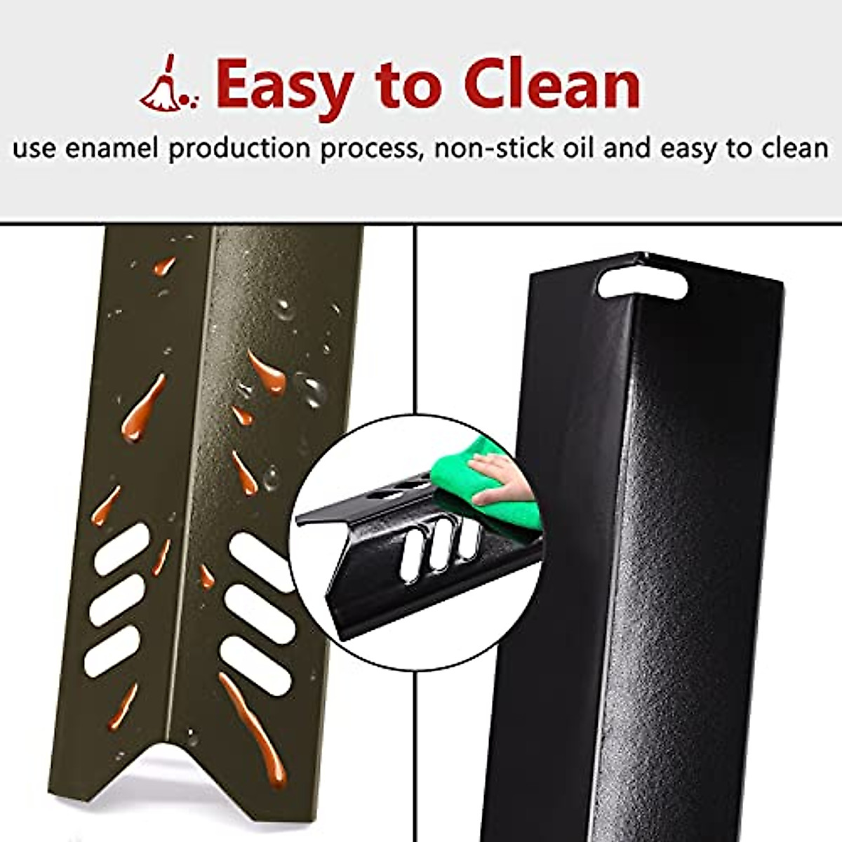 Adviace Bigbox Grill Heat Shield Plate for Backyard Grill BY13-101-001-12, BY13-101-001-13, GBC1460W, GBC1461W, 15 inch Burner Cover for Dyna-Glo DGF510SBP, DGF493BNP, Uniflame, BHG Grill (5 Packs)