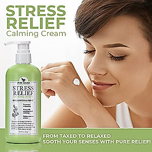 Pure Relief Eucalyptus Body Lotion Herbal Skin Care Stress Relief Lotion For Women | Calming Arnica, Coconut Oil, & Mint Lotion | Aromatherapy Dry Skin Moisturizer & Arnica Bruise Body Cream,16 Oz