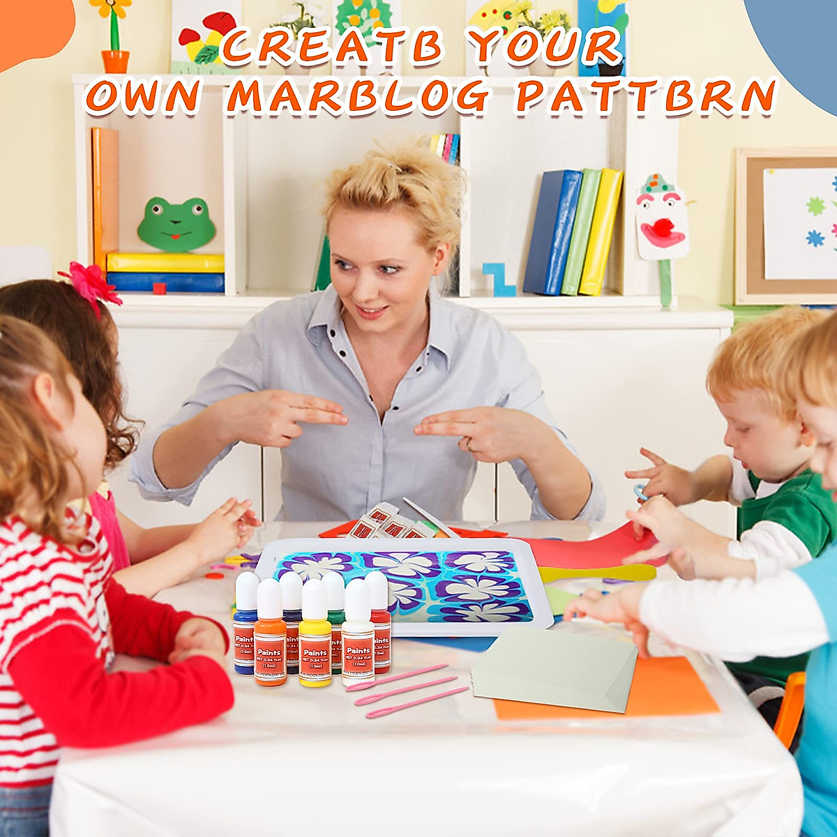 Wings Giant Water Marbling Paint Kit with Individual Powder, Art Kits for Kids, Marbling Paint Kit, Marbling Kit for Girls & Boys, Arts and Crafts Kit Ideas for Girls Boys Ages 8-12 Kids Activities