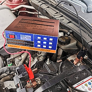 Kawish Full Automatic Car Battery Charger 12V/10A | 24V/7.5A Intelligent Pulse Repair Battery Charger Truck Motorcycle Charger with Terminal Clean Brush for Automotive,Boat,Motorcycle
