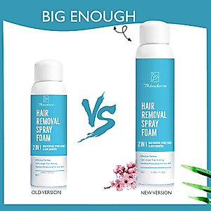 Hair Removal Spray Foam - Newest Formula from 100% Natural Ingredients - Effective & Painless - Cream - Body & Intimate Depilatory Spray Foam for Women & Men