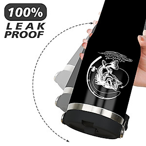 Fishing Gifts for Men 30 oz Fishing Tumbler with Handle and Straw American Flag Stainless Steel Insulated Cups Mug Father's Day, Christmas and Birthday Gifts for Dad Grandpa Men