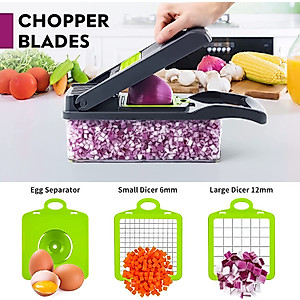 Vegetable Chopper, Pro Onion Chopper, Multifunctional 16 in 1 Food Chopper, Kitchen Vegetable Slicer Dicer Cutter,Veggie Chopper, Chopper With Container