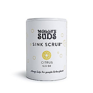 Molly's Suds Sink and All Purpose SCRUB | Gently Removes Stains, Scrubs Away Grease & Gime, Buffs out Scratches | Earth Derived Ingredients | 2 Pack, Citrus Scent