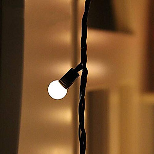 Lightspot 50 LED Globe String Lights,5m/16ft Ball Christmas Lights Waterproof Fairy String Lights Indoor Outdoor Decoration Lights for Gardens Home Party Patio Yard (Plug 110V, Warm White)