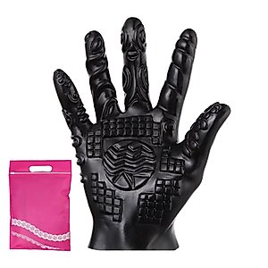 Black Sex Gloves Sex Finger Flirting Massage Gloves for Men and Women Dildo Finger Sex Toys G Spot Massager Masturbation