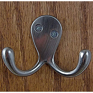 GlideRite Hardware 7511-SN-10 2” Satin Nickel Octopus Double Hooks 10 Pack