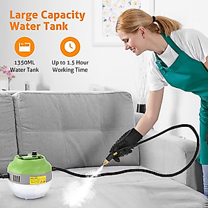 WICHEMI Steam Cleaner for Cleaning, 1800W High Pressure Steam Machine Handheld Steamer + 1800W Multipurpose High-Temp Floor Steam Mop Steam Cleaning Machine for Home Use Car Detailing
