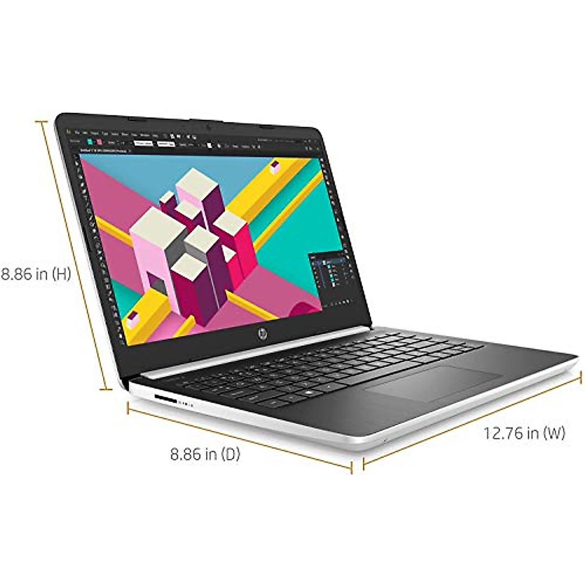 Newest HP 14 HD Premium Business Laptop PC | 10th Gen Intel Quad-Core i5-1035G1 up to 3.6GHz | 8GB RAM | 256GB SSD | WiFi | HDMI | Card Reader | Bluetooth | Windows 10 | Silver (Renewed)